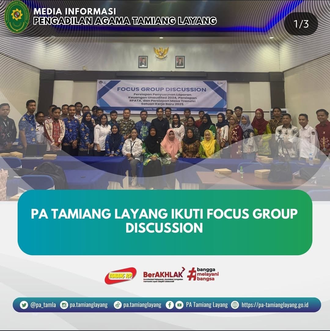 PA TAMIANG LAYANG IKUTI FOCUS GROUP DISCUSSION | Pengadilan Agama ...